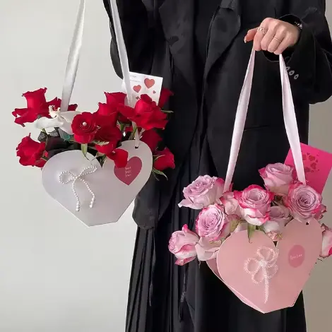 Custom Heart Paper Bags