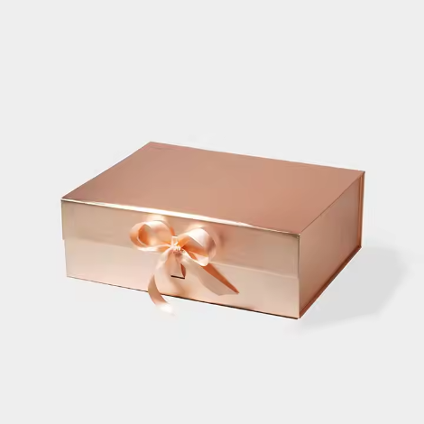 Custom Rose Gold Gift Box With Lid